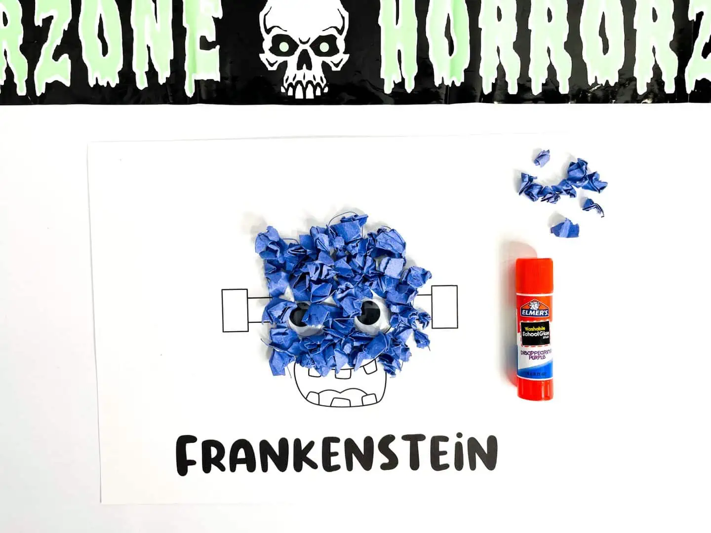 Frankenstein Handprint Craft Template For Halloween