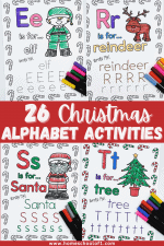 Christmas Alphabet Worksheets (26 free pages)