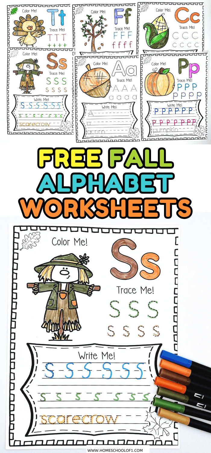 Free Fall Alphabet Worksheets For Preschoolers