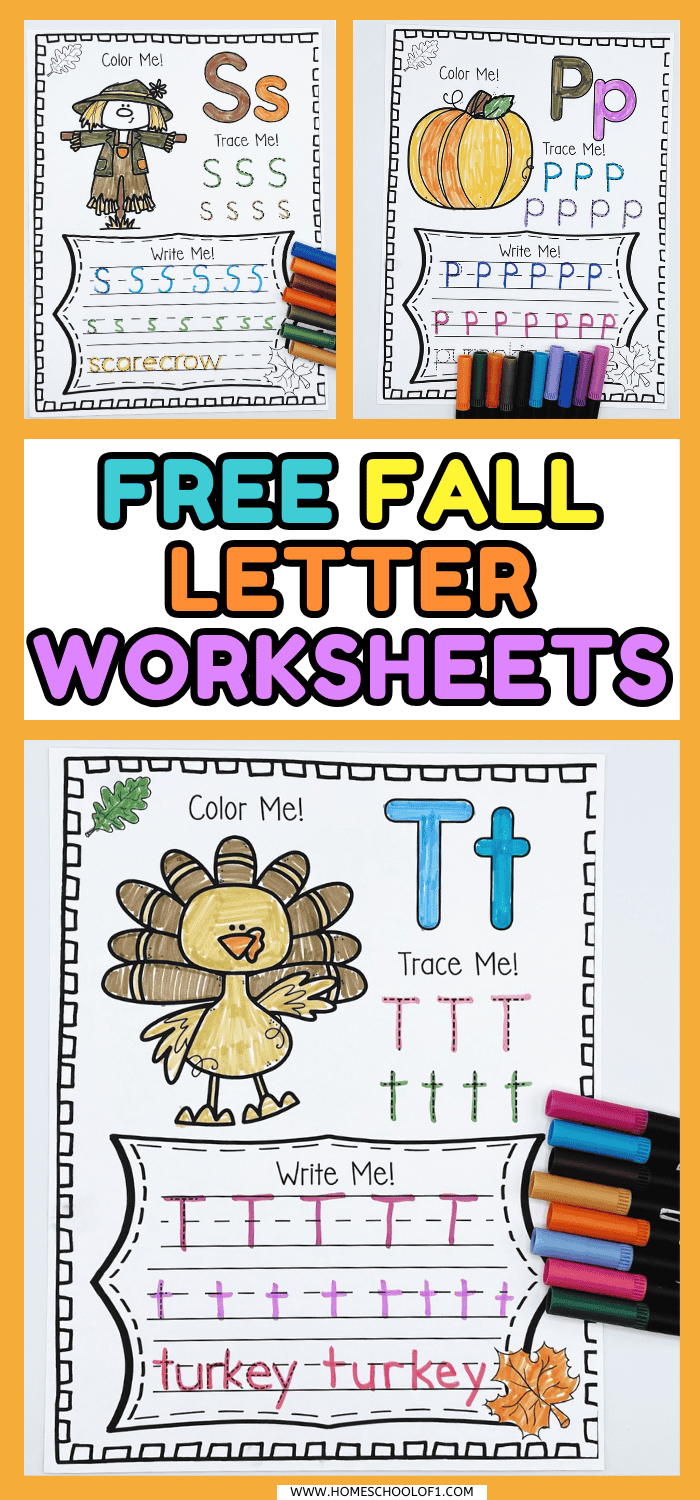 Free Fall Alphabet Worksheets For Preschoolers