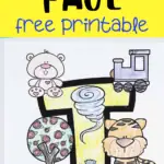Free Letter T Coloring Page Printable for Preschoolers