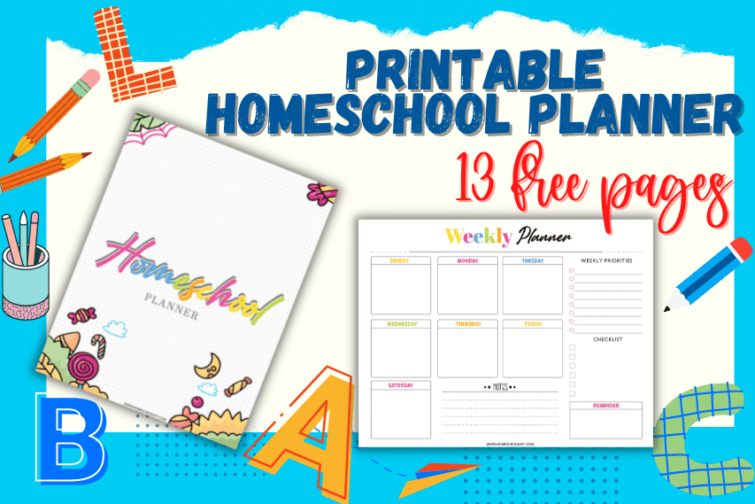 Free Printable Homeschool Planner (13 Pages You’ll Actually Use)