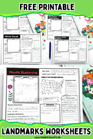 Free American Landmarks Worksheets