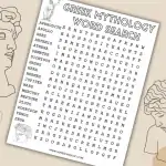 Greek Mythology Word Search (Free Printable)