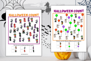 Halloween Counting Worksheets (free printables)