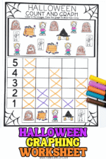 Free Halloween Graphing Worksheet (Color, Count & Graph)