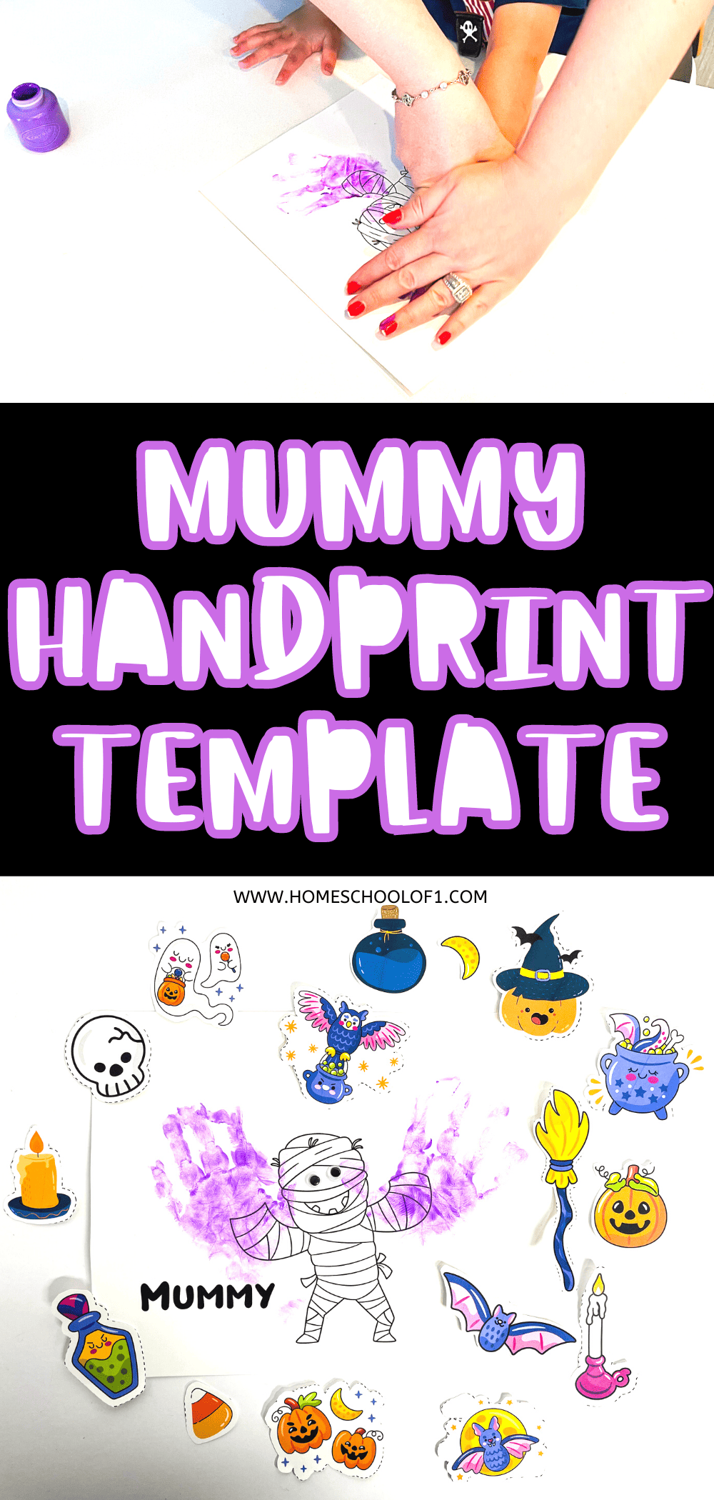 Free Mummy Handprint Craft for Kids (With Printable Template)
