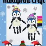 Christmas Penguin Handprint Art (Free Printable)