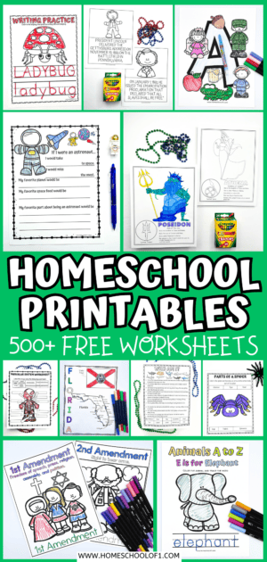500+ Free Homeschool Printables for Every Subject and Grade