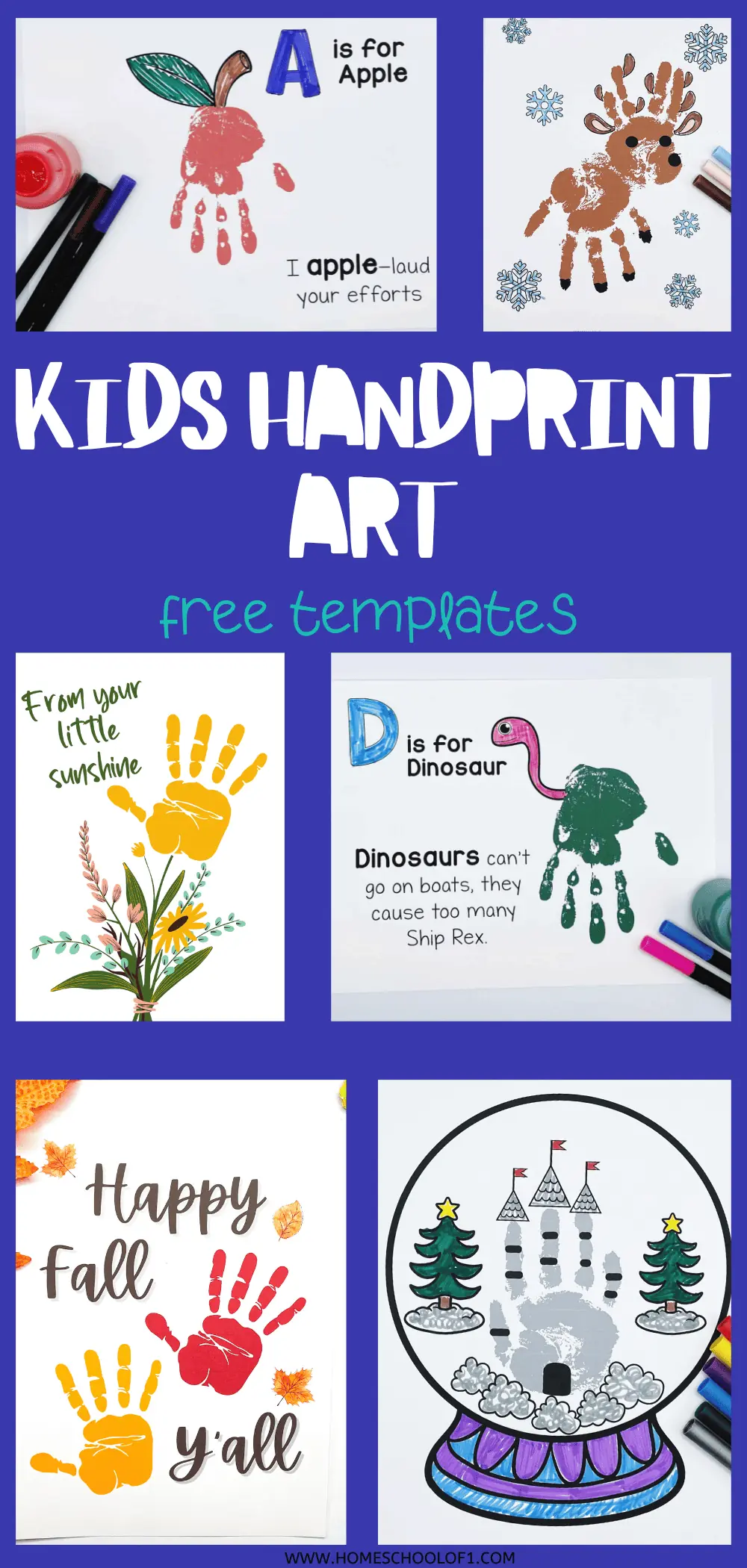 60 Free Kids Handprint Art Templates