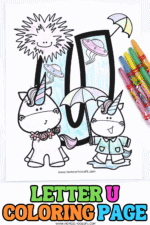 Free Letter U Coloring Page for Preschool and Kindergarten