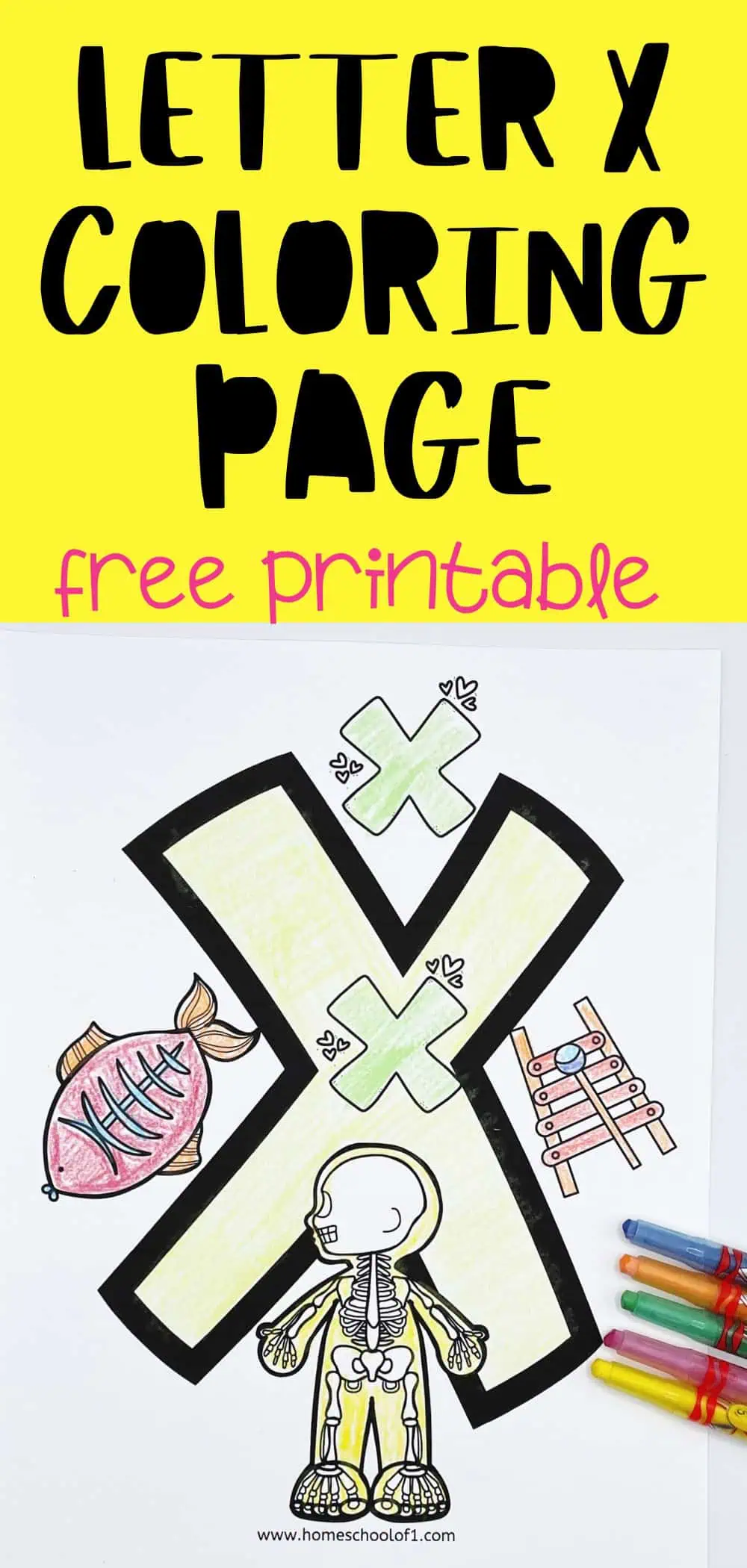 Letter X Coloring Page Free Printable