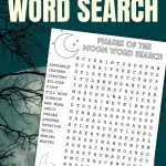 Free Phases of the Moon Word Search Printable