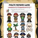 Free Pirate Memory Game Printable