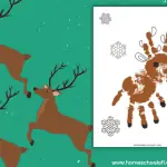 Free Reindeer Handprint Art Perfect For Christmas