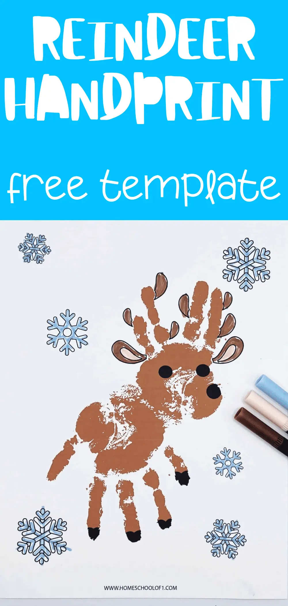 Reindeer Handprint Craft Template
