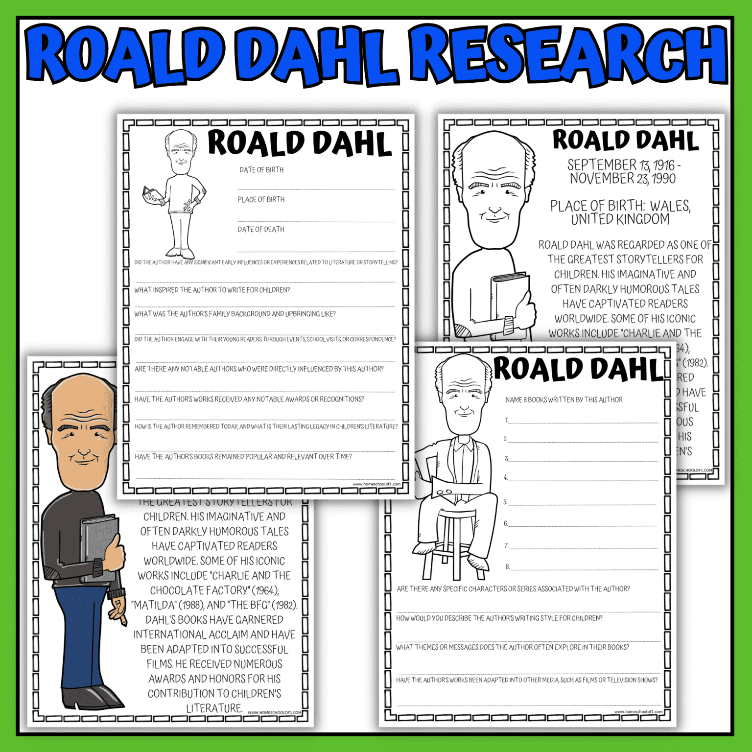 37 Roald Dahl Day Activities & Free Lesson Plans