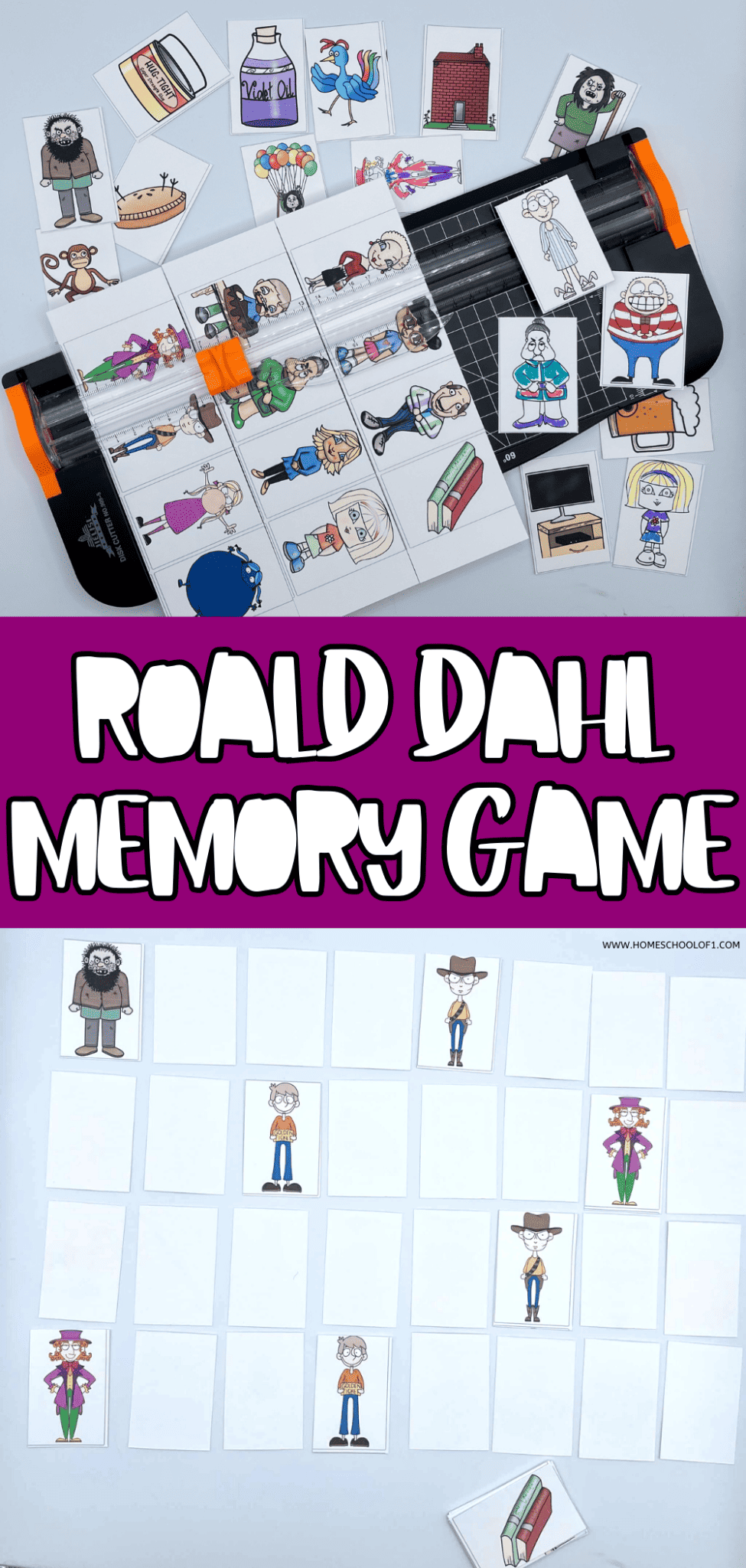 Roald Dahl Memory Game (Free Printable) - Homeschool of 1