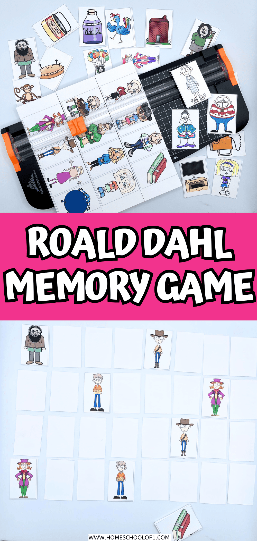 Roald Dahl Memory Game Printable