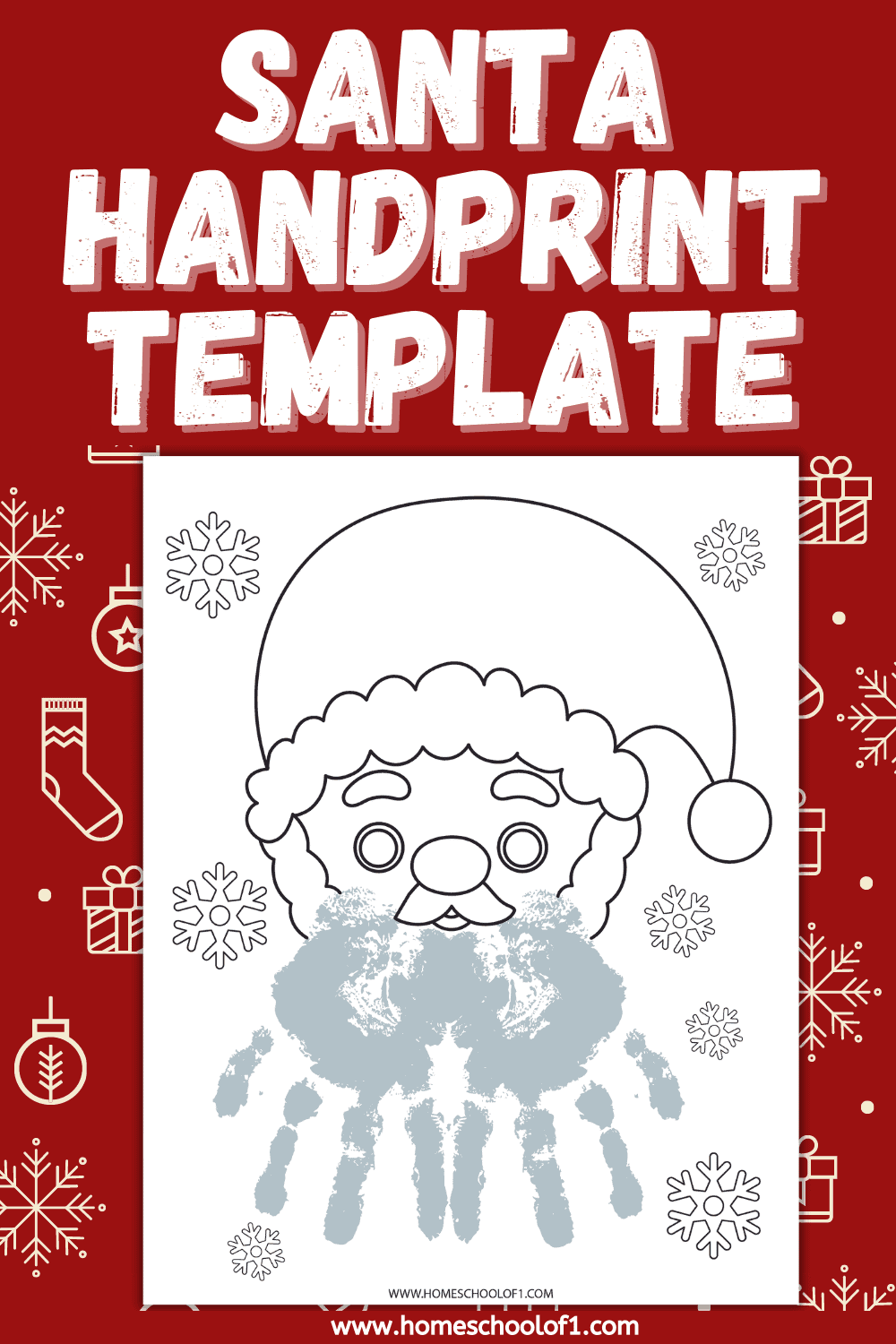 Free Festive Santa Handprint Template