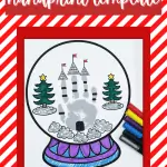 Christmas Handprint Snow Globe Art