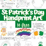 St Patrick's Day Handprint Art (10 Free Printables)