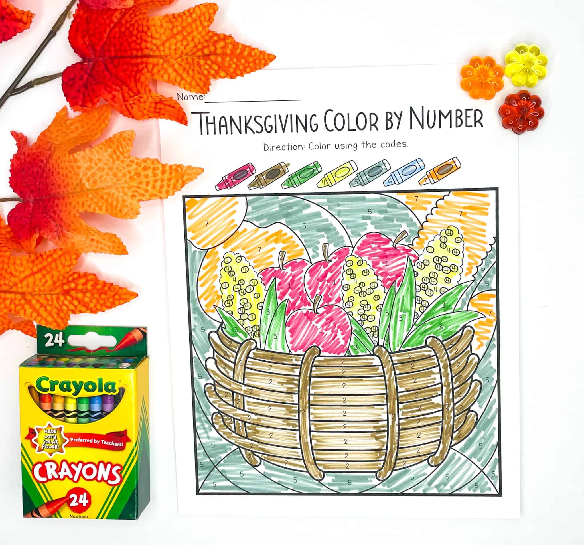 Free Thanksgiving Color By Number Printables (Turkey & Fall PDF)