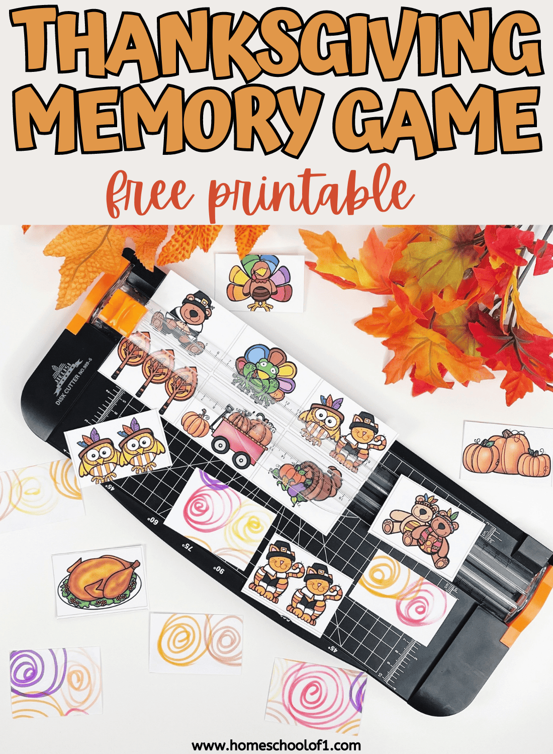 Free Thanksgiving Memory Game Printable