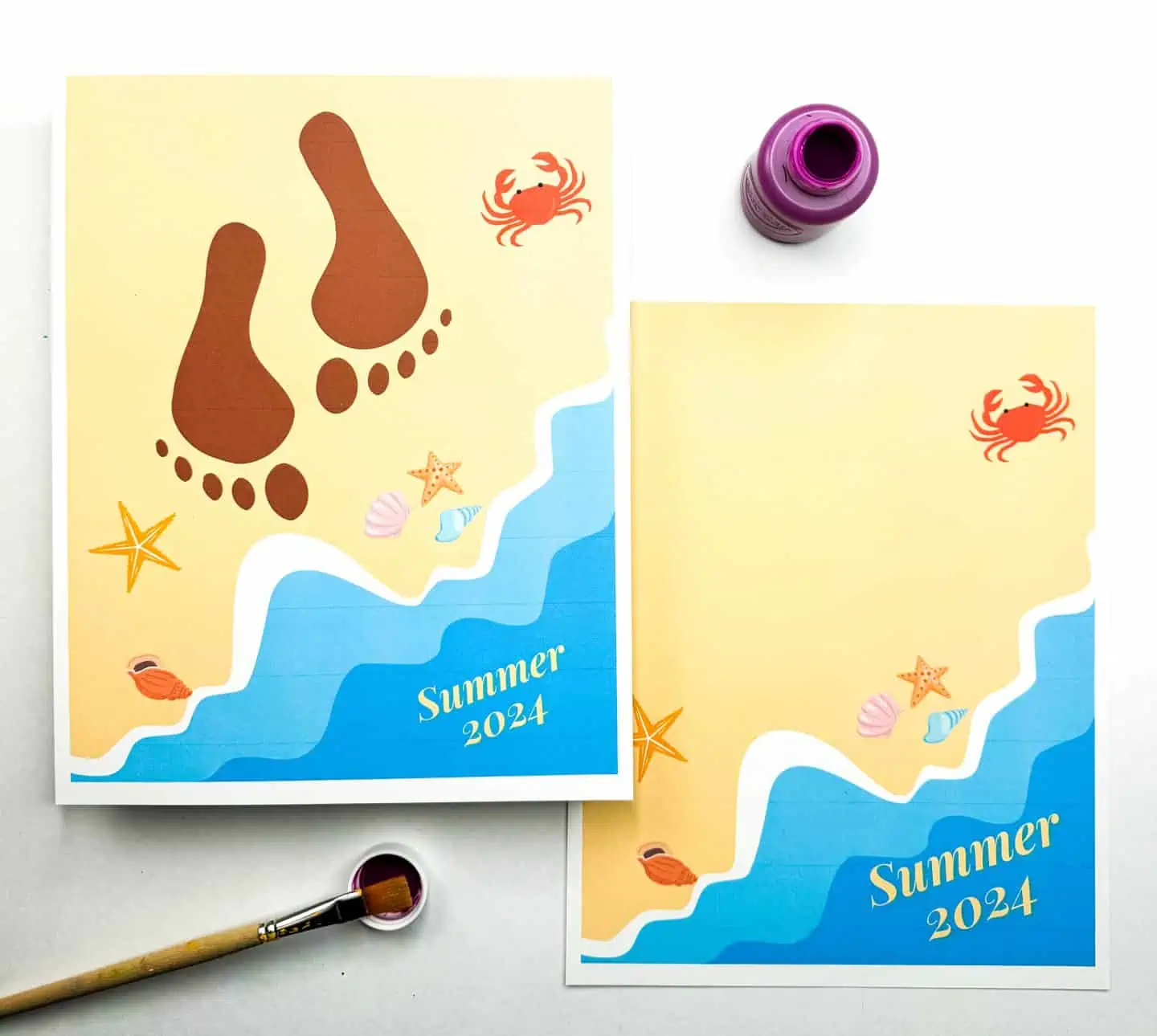 Summer Handprint Art (10 Free Templates)