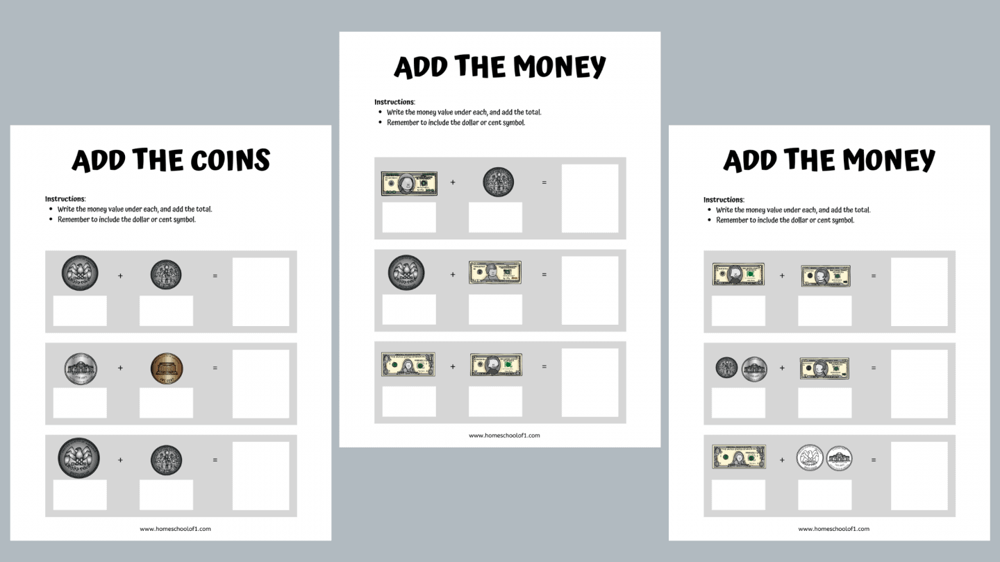 14 Free Money Worksheets For Kids of All Ages