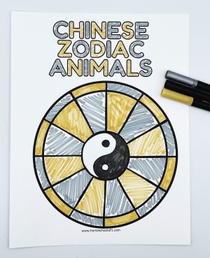 Free Chinese Zodiac Coloring Pages for Kids