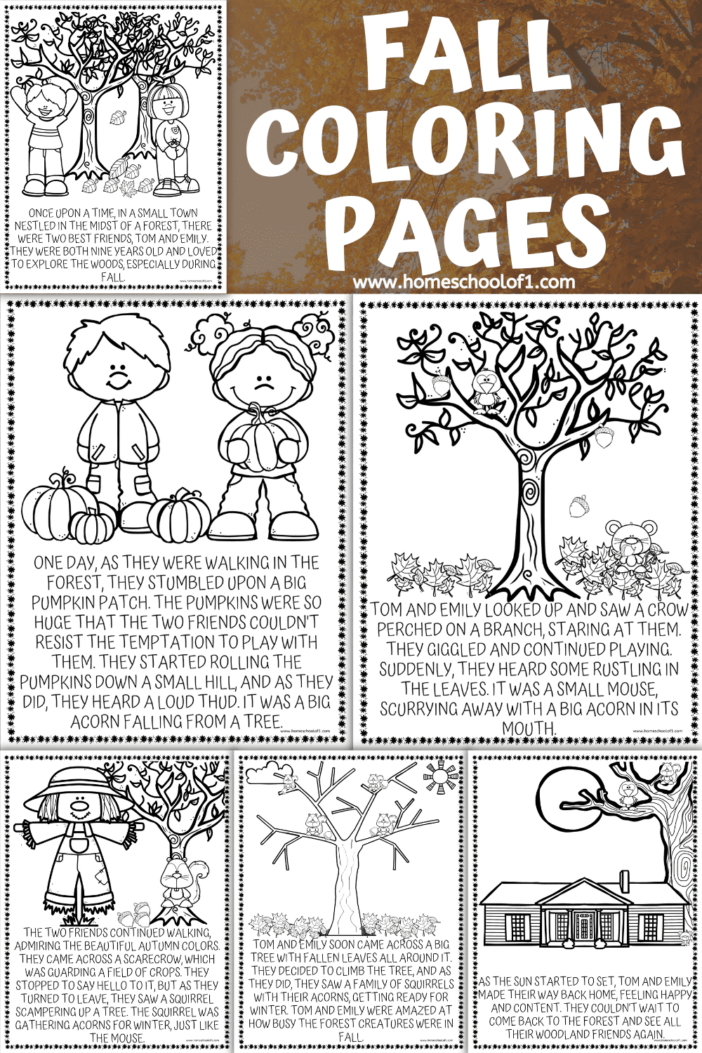 Free Fall Coloring Pages for Kids
