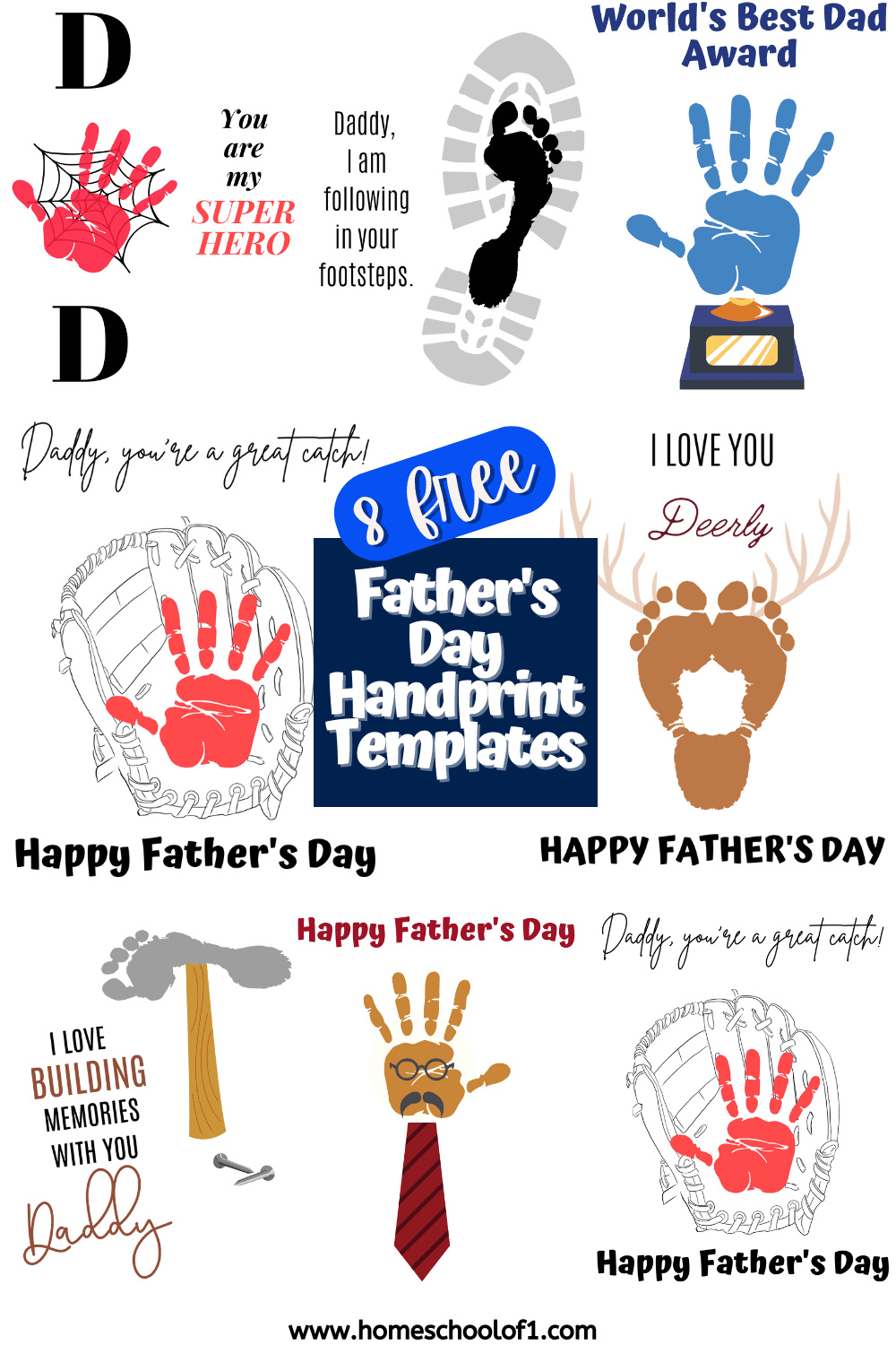 Free Father’s Day Handprint Printable Crafts