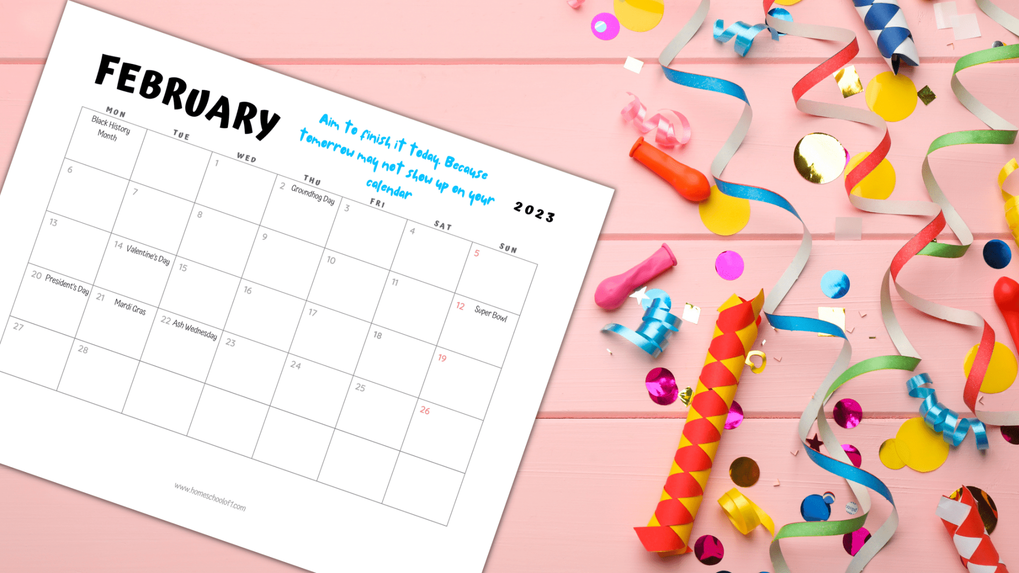 Free 2023 Printable Monthly Calendar With Holidays