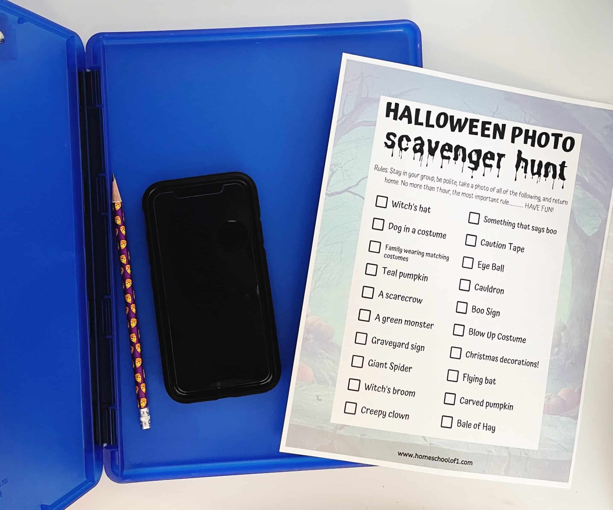 Halloween Photo Scavenger Hunt For Teens & Tweens (free)