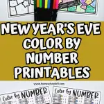 New Year's Color by Number Free Printable