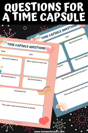 Questions for a Time Capsule Great For New Years Eve