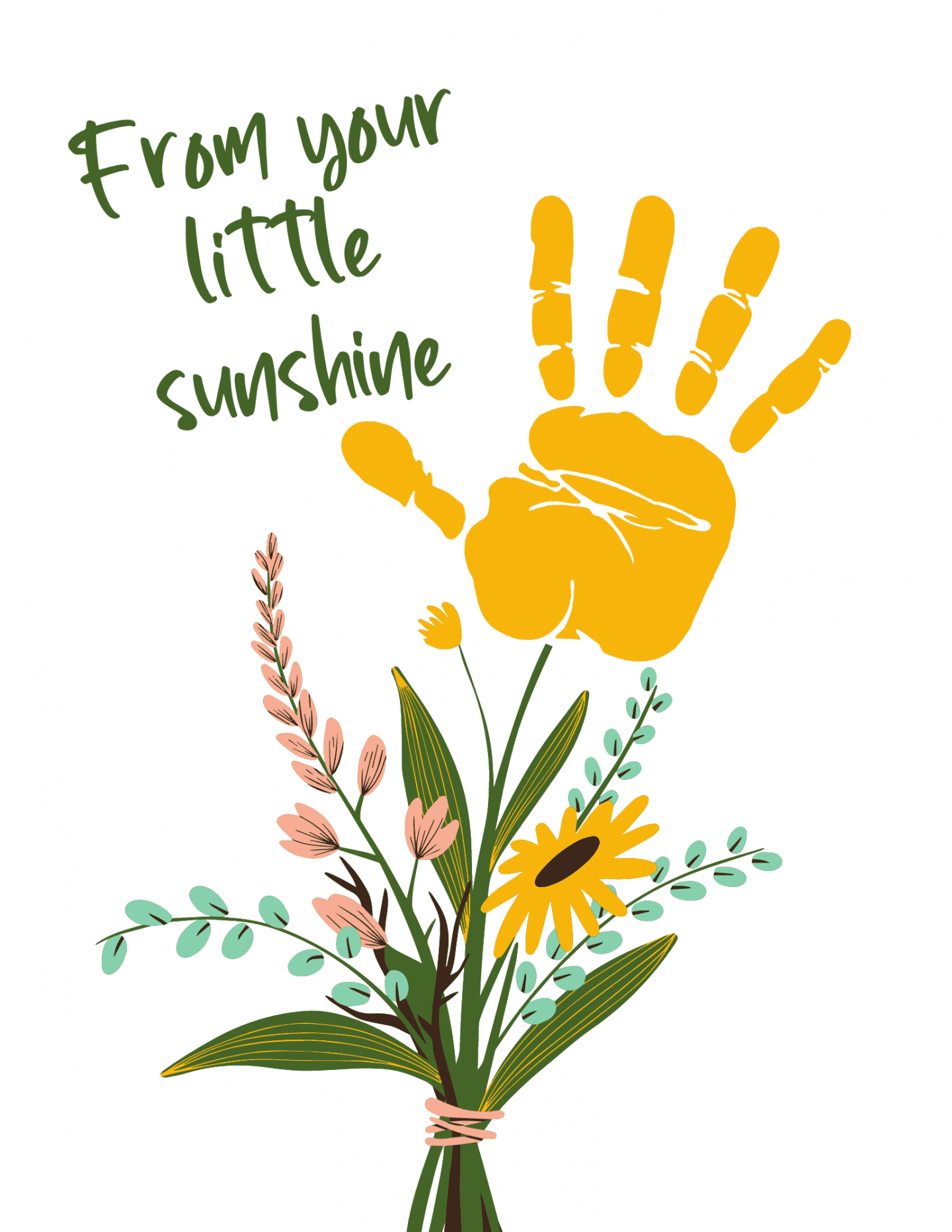 Spring Handprint Art (4 free templates) - Homeschool of 1