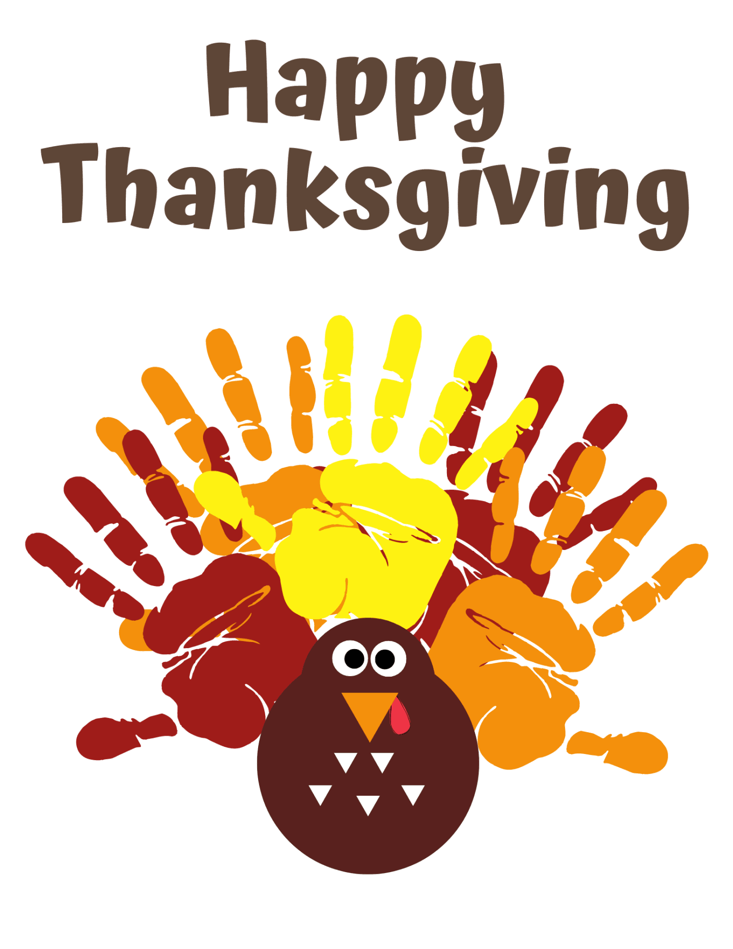 Thanksgiving Handprints (6 Free Templates) - Homeschool of One