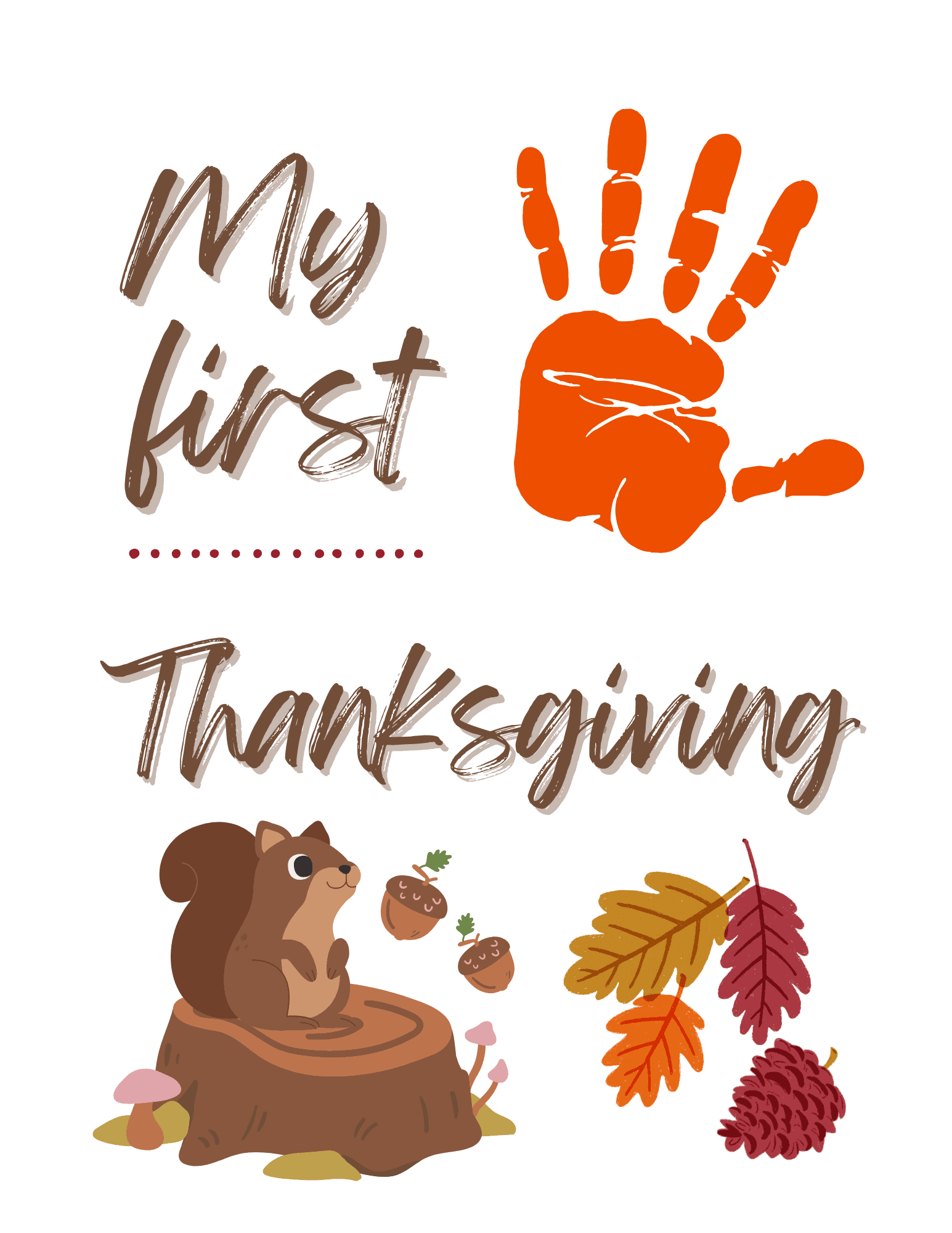 Thanksgiving Handprints (6 Free Templates) - Homeschool of One
