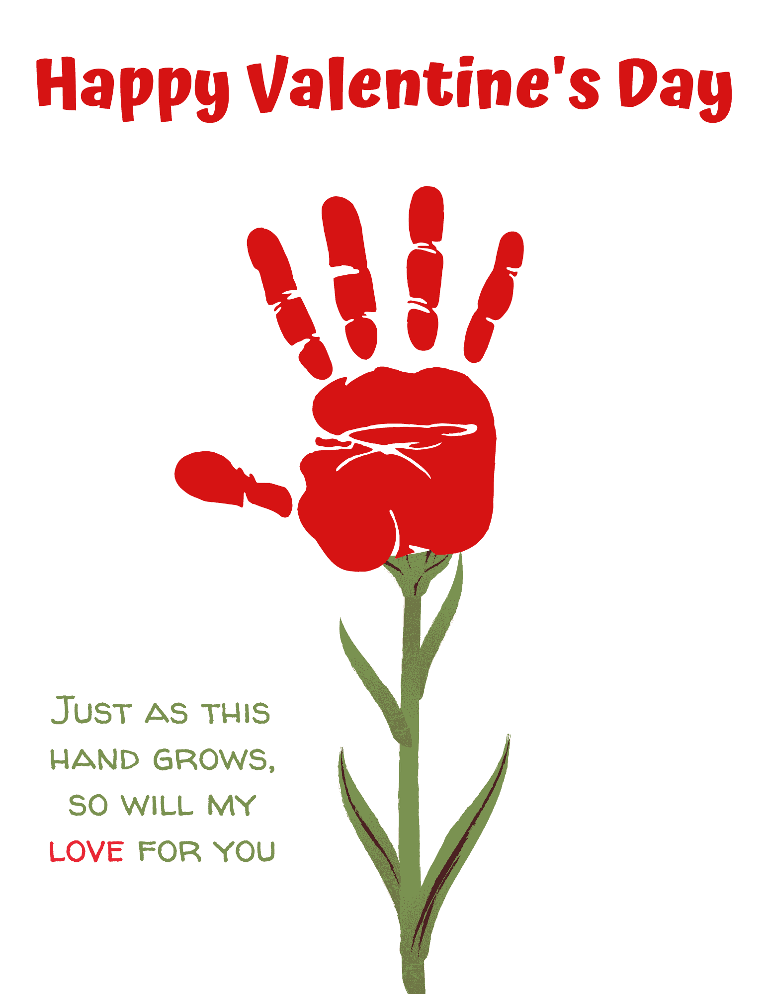 Valentine Handprint Crafts for Preschoolers (6 Free Printables)