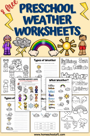 8 Free Preschool Weather Worksheets - Homeschool of One