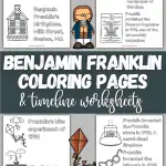 Free Benjamin Franklin Coloring Pages & Timeline Worksheets