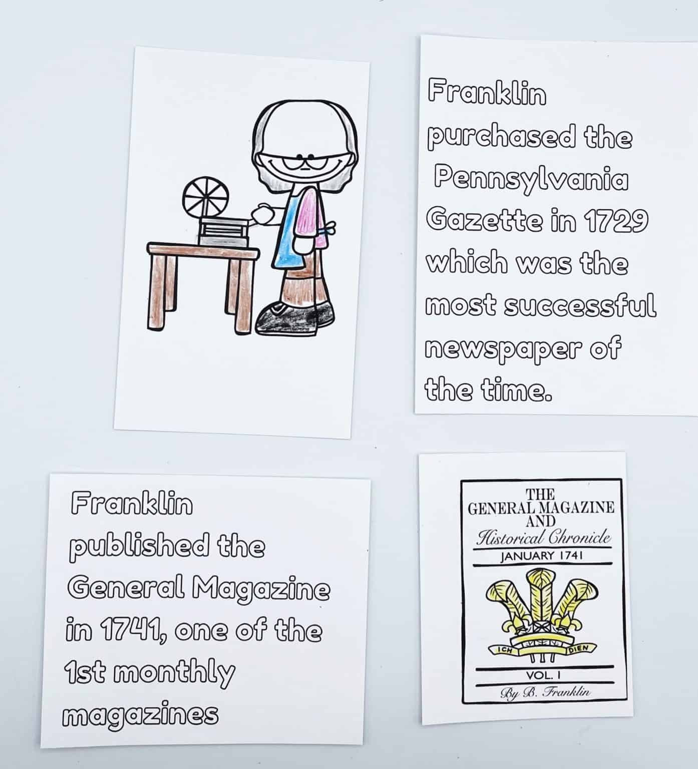 Free Benjamin Franklin Coloring Page & Timeline Worksheet