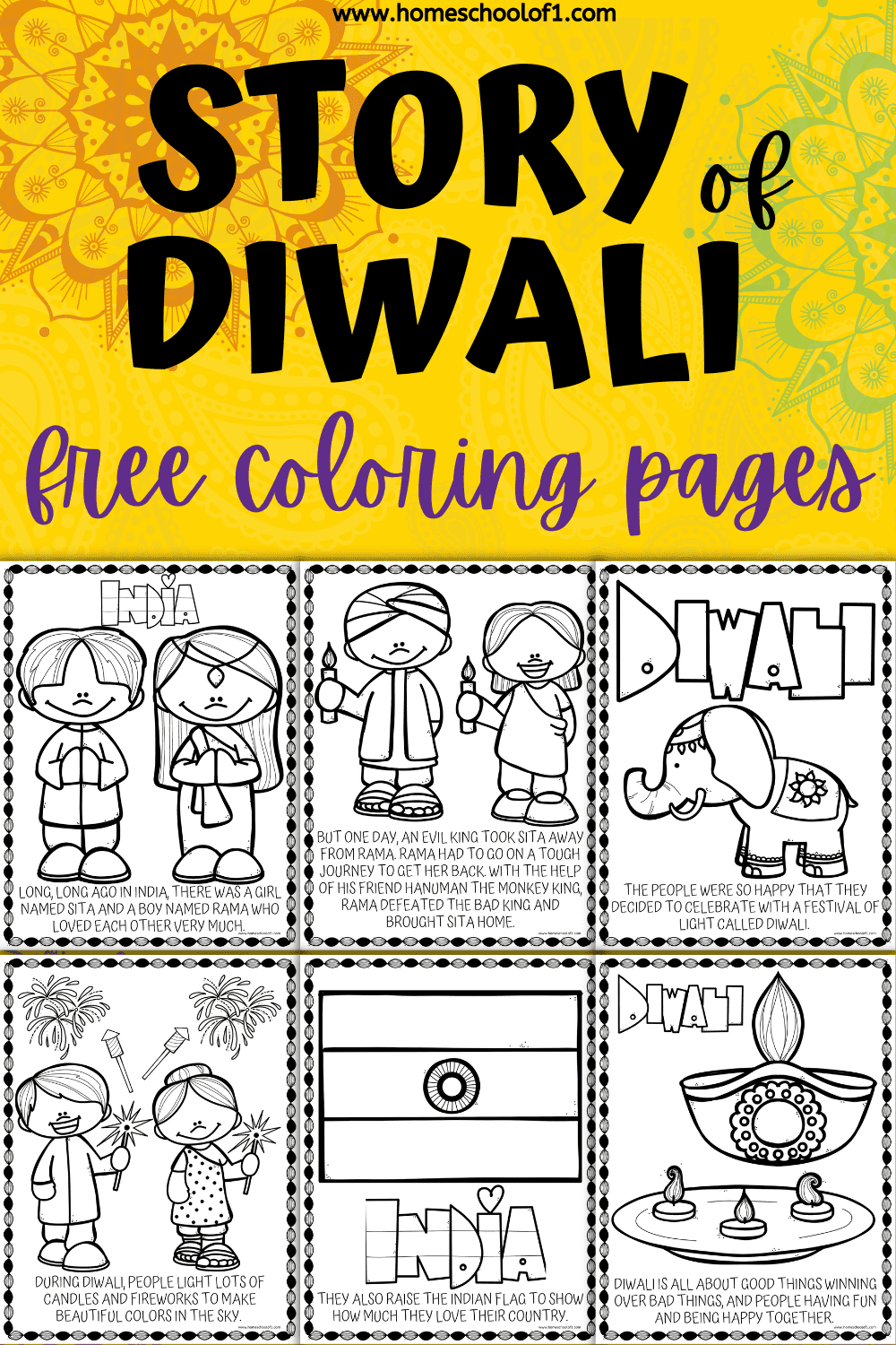 Free Printable Diwali Coloring Pages