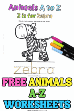 Free Alphabet Animals Coloring Pages for Kids