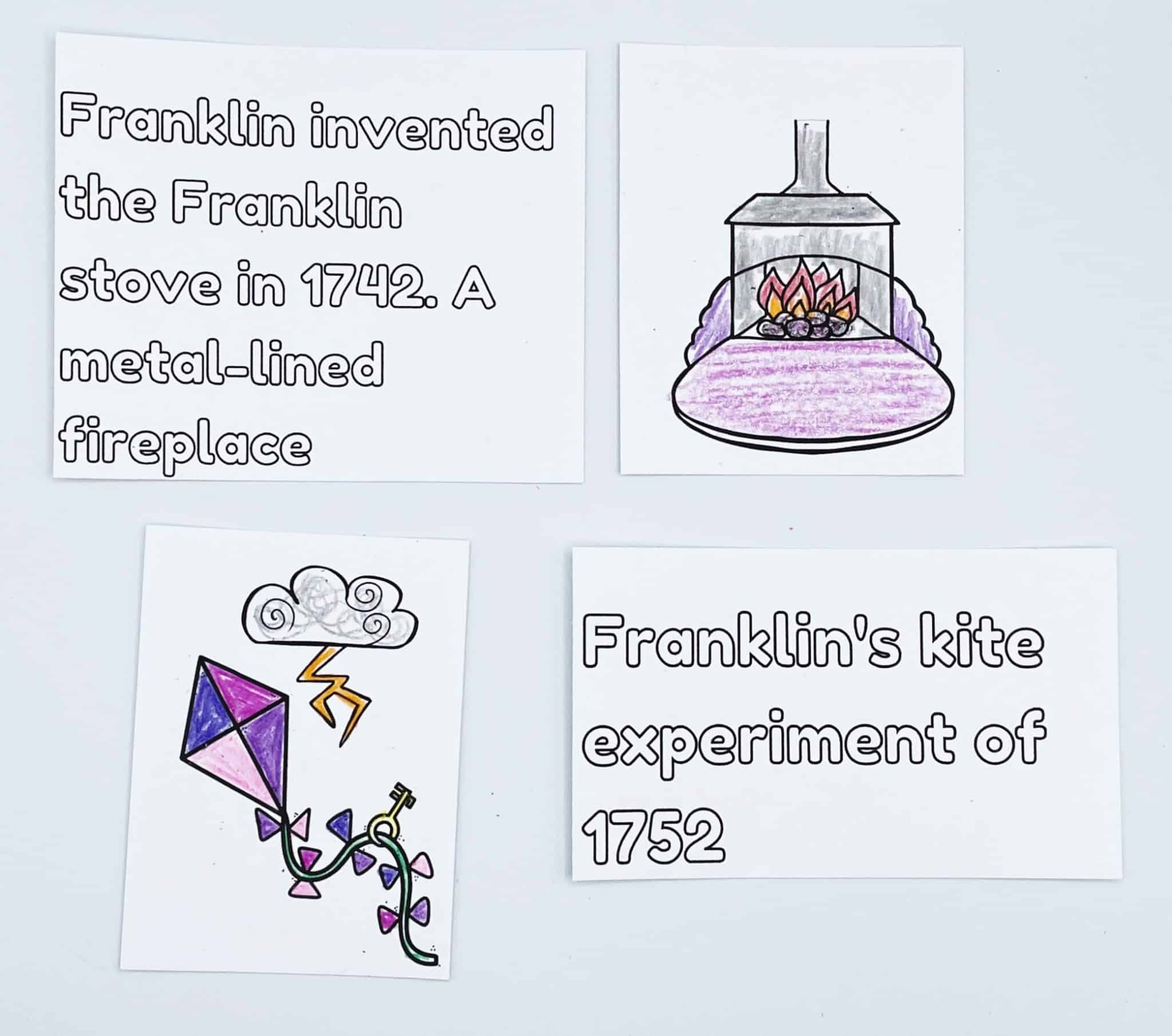 Free Benjamin Franklin Coloring Page & Timeline Worksheet