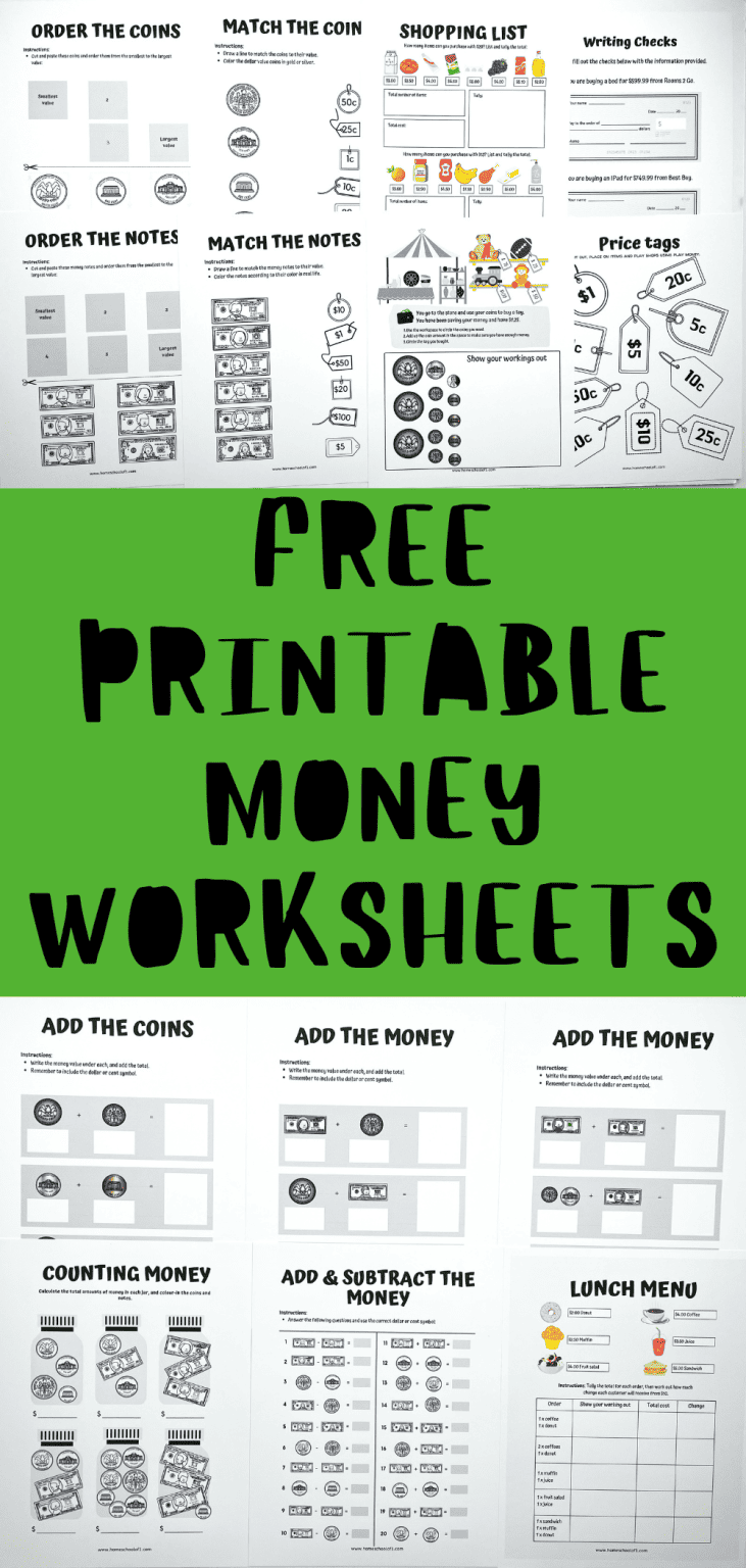 14 Free Printable Money Worksheets for Kids of All Ages