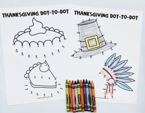 4 Free Thanksgiving Dot to Dot Printables