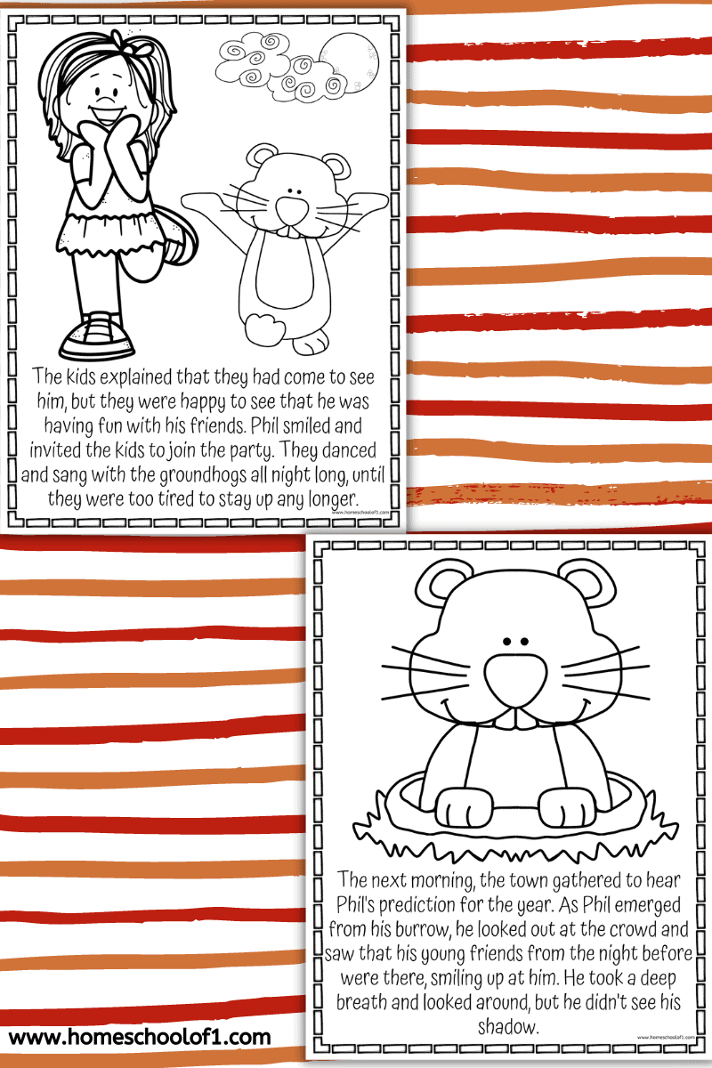 8 Free Groundhog Day Coloring Pages (& fun story!)
